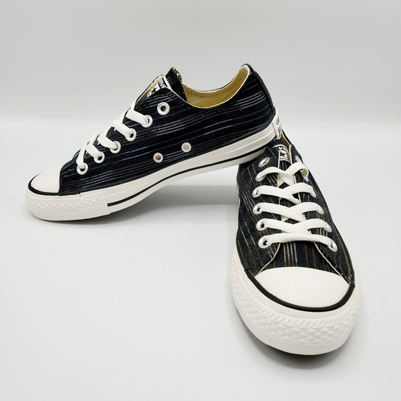 Converse | Shoes | Converse All Star Low Top Black White Stripe | Poshmark
